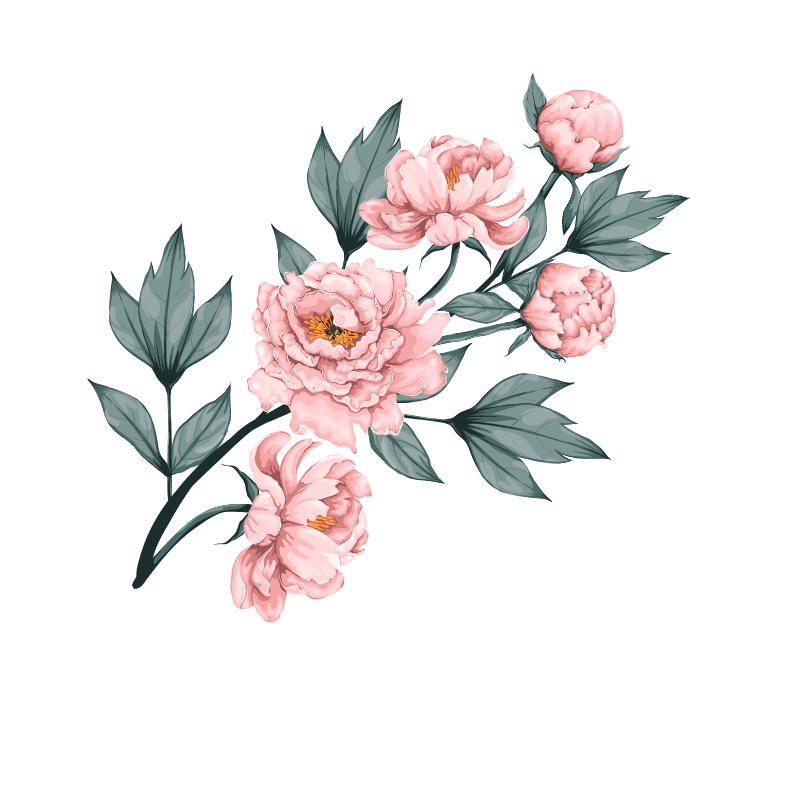 Floral Dome - Peony Blooms