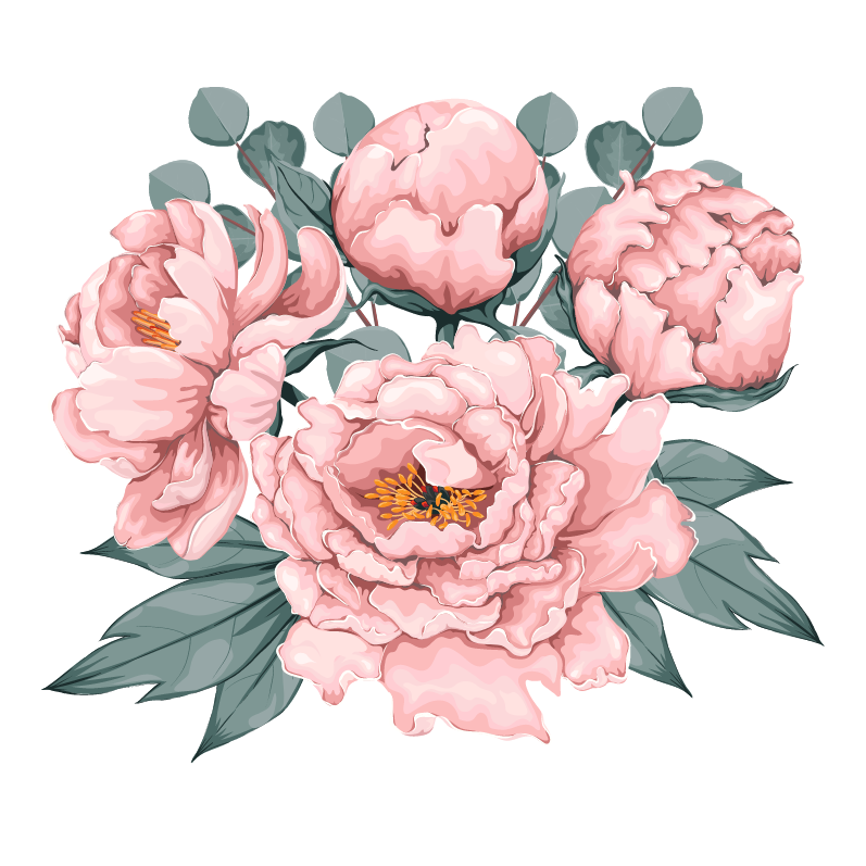 Floral Dome - Peony Blooms