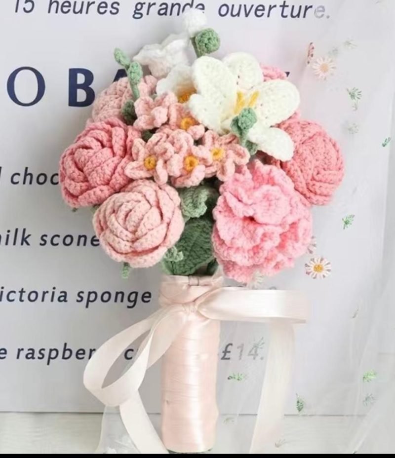 Bridal Caroline Crochet Bouquet - Peony Blooms